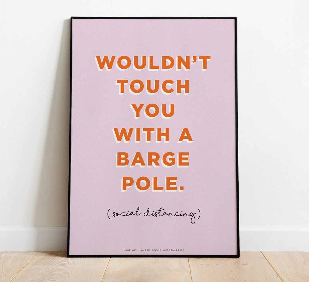 Wouldn't Touch You With a Barge Pole PRINT - Etsy