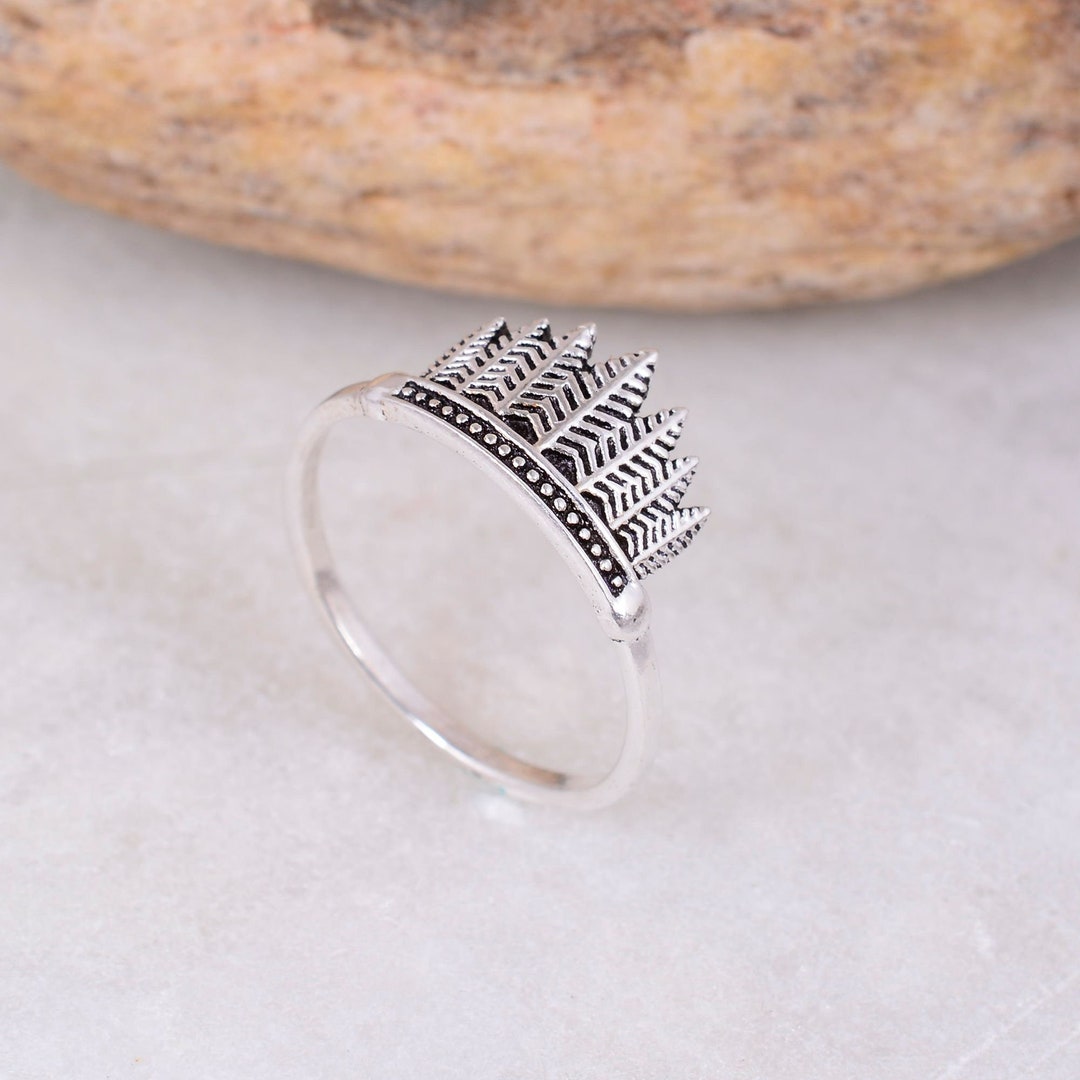 Silver Dainty Forest Ring Tree Ring Mountain Forest Tree - Etsy