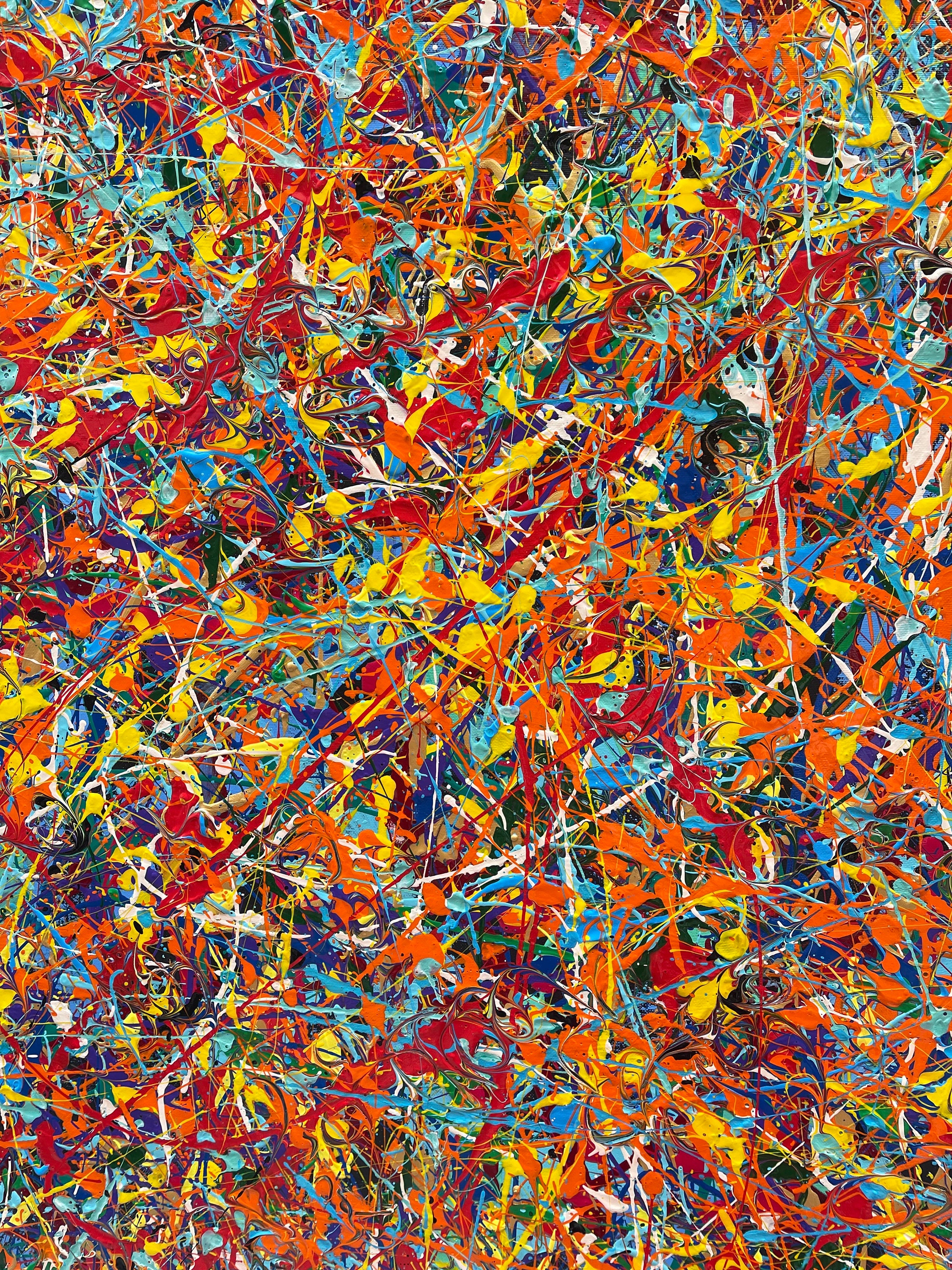 Abstract Jackson Pollock Inspired Art, Jackson Pollock Large Artwork ...