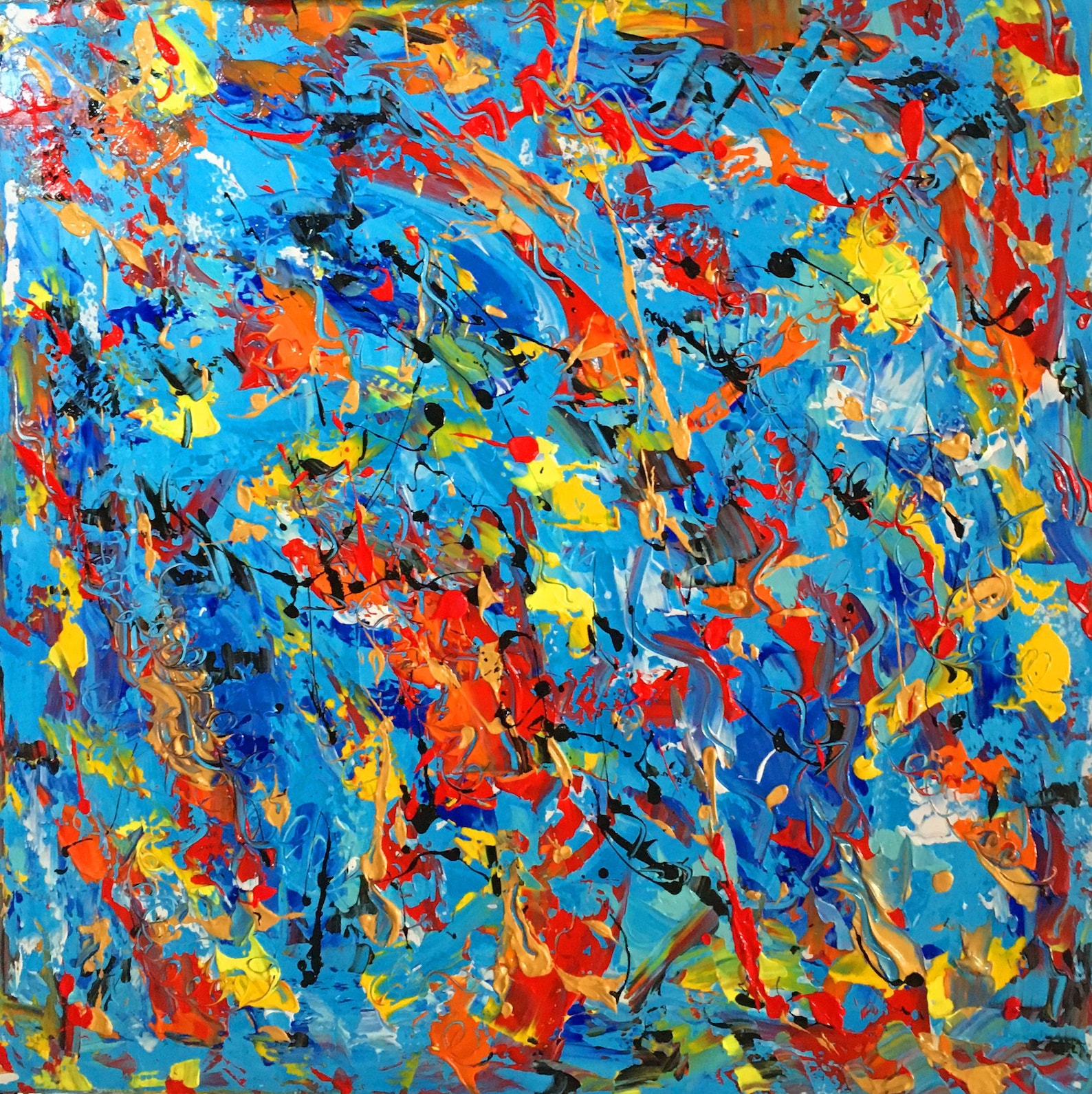 Abstract Jackson Pollock Inspired Art, Jackson Pollock Large Artwork ...