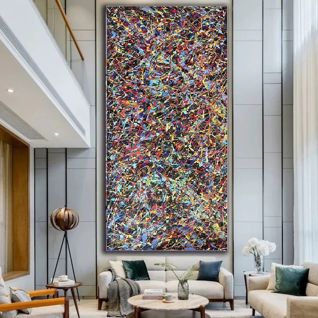 Abstract Jackson Pollock Inspired Art, Jackson Pollock Large Artwork ...