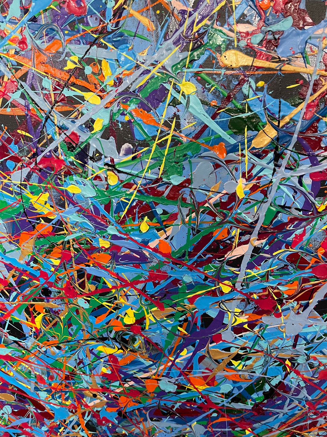 Abstract Jackson Pollock Inspired Art, Jackson Pollock Large Artwork ...