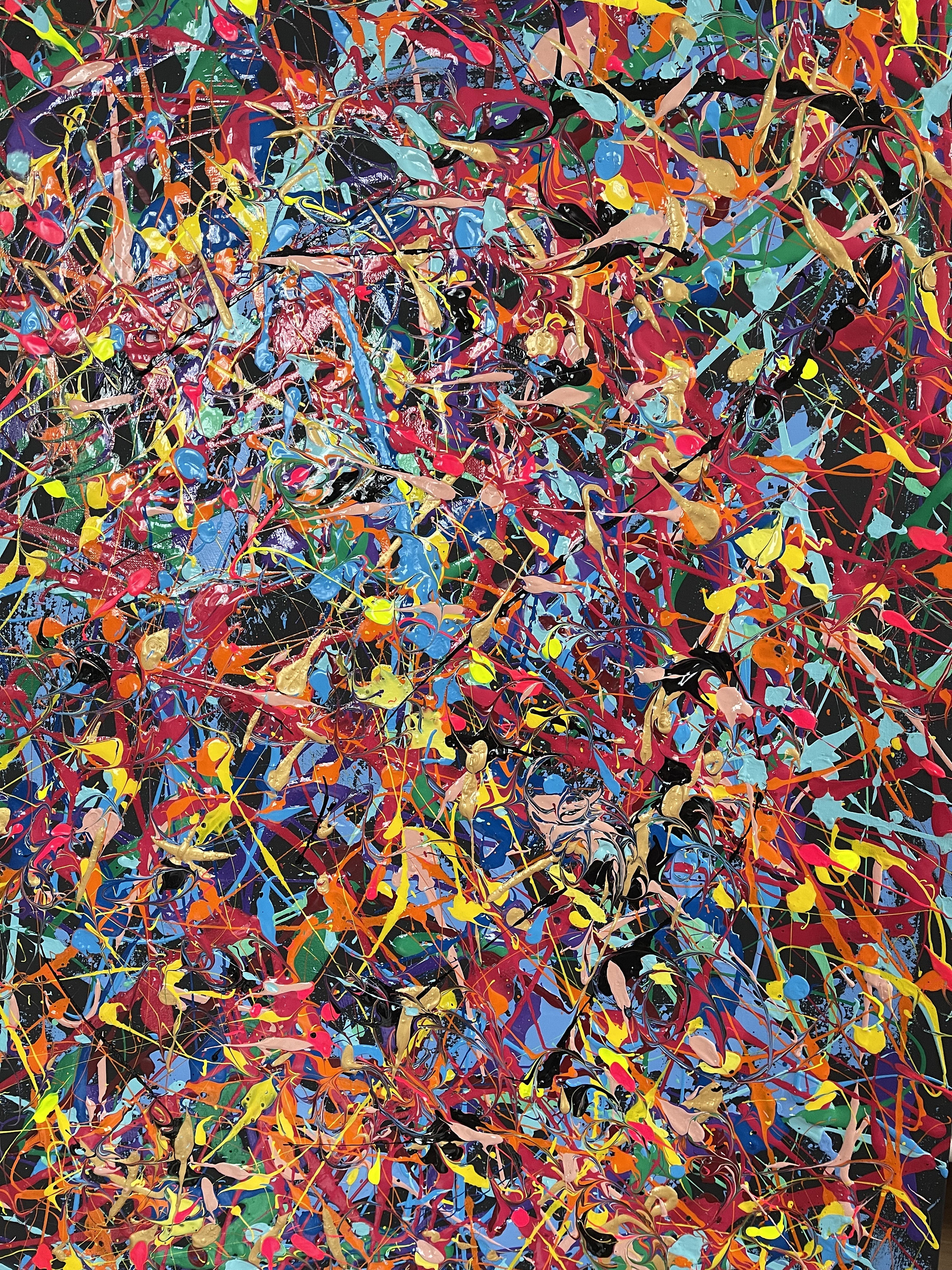 Abstract Jackson Pollock Inspired Art, Jackson Pollock Large Artwork ...