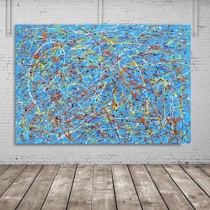 Abstract Jackson Pollock Inspired Art, Jackson Pollock Large Artwork ...