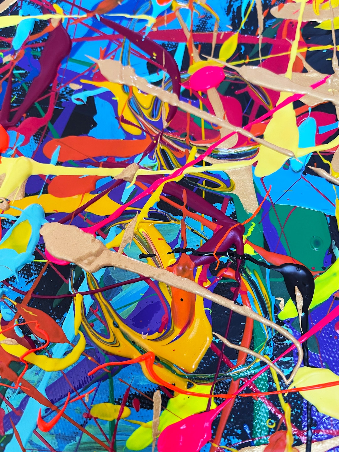 Abstract Jackson Pollock Inspired Art Jackson Pollock Large - Etsy