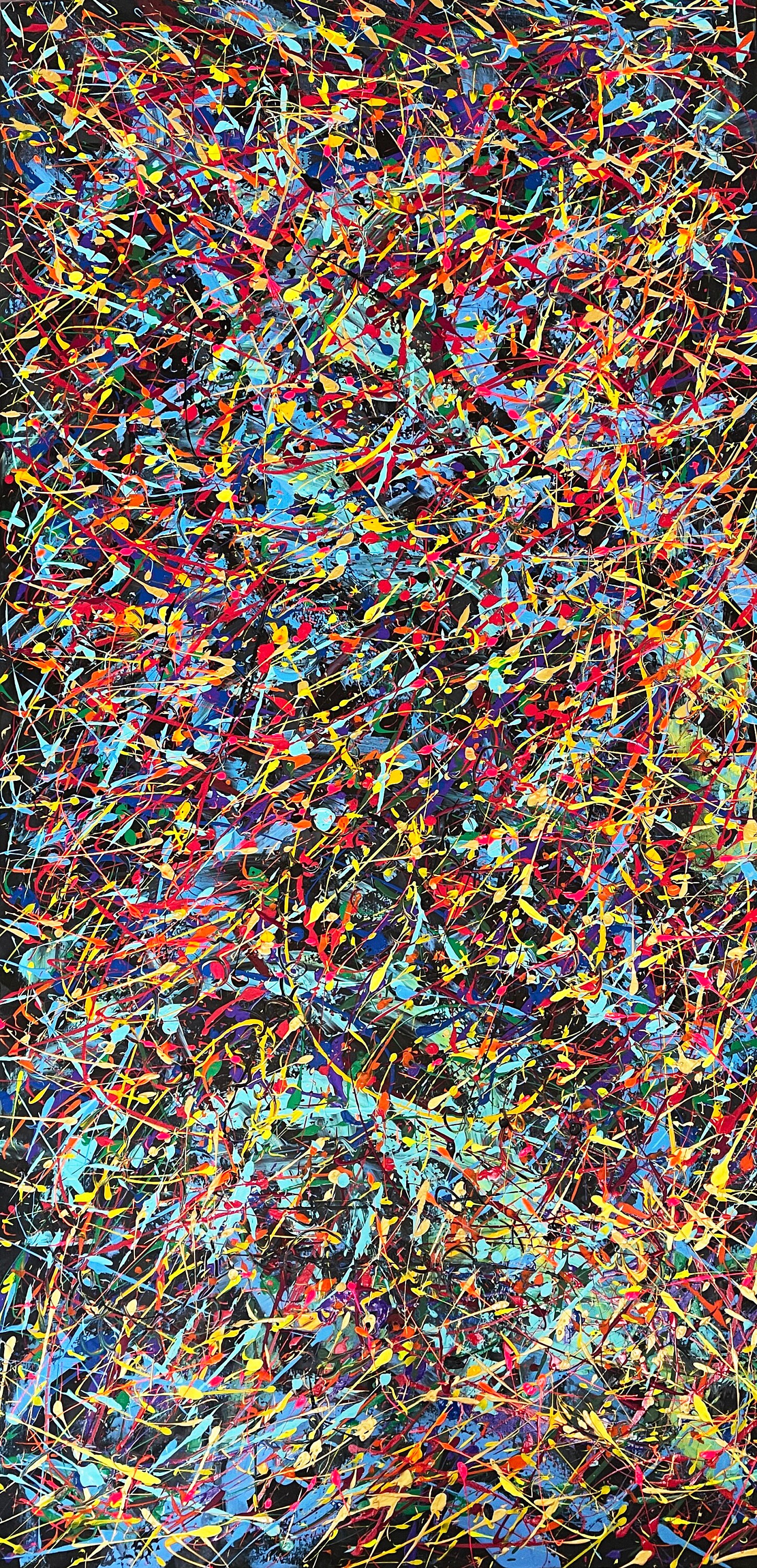 Abstract Jackson Pollock Inspired Art, Jackson Pollock Large Artwork ...