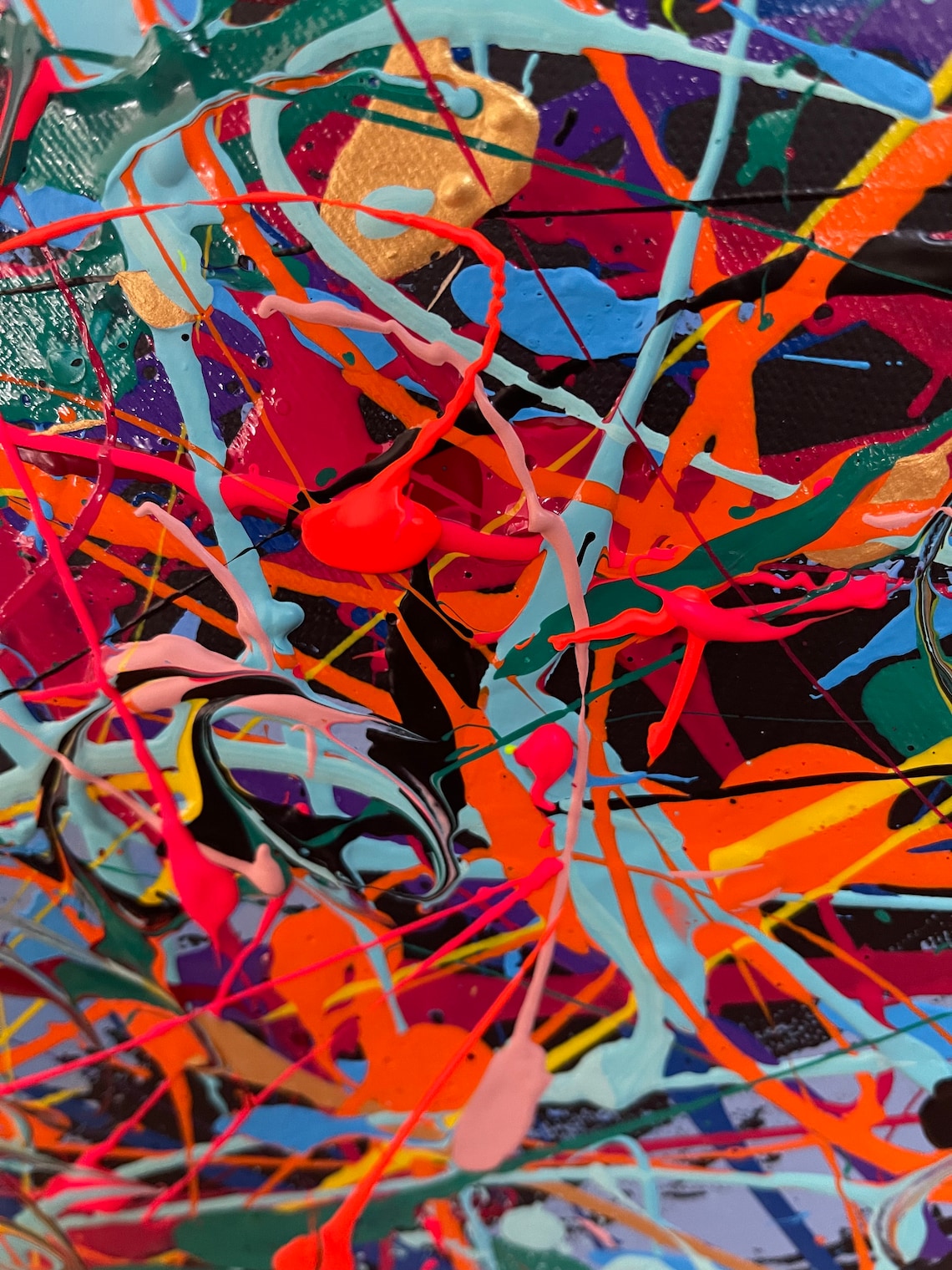 Abstract Jackson Pollock Inspired Art, Jackson Pollock Large Artwork ...