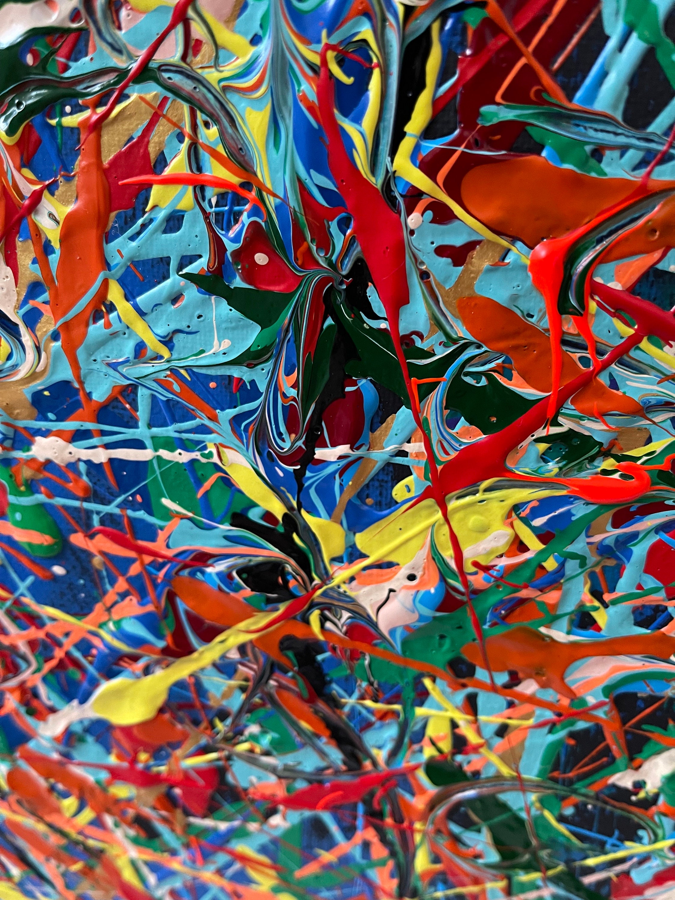 Abstract Jackson Pollock Inspired Art, Jackson Pollock Large Artwork ...