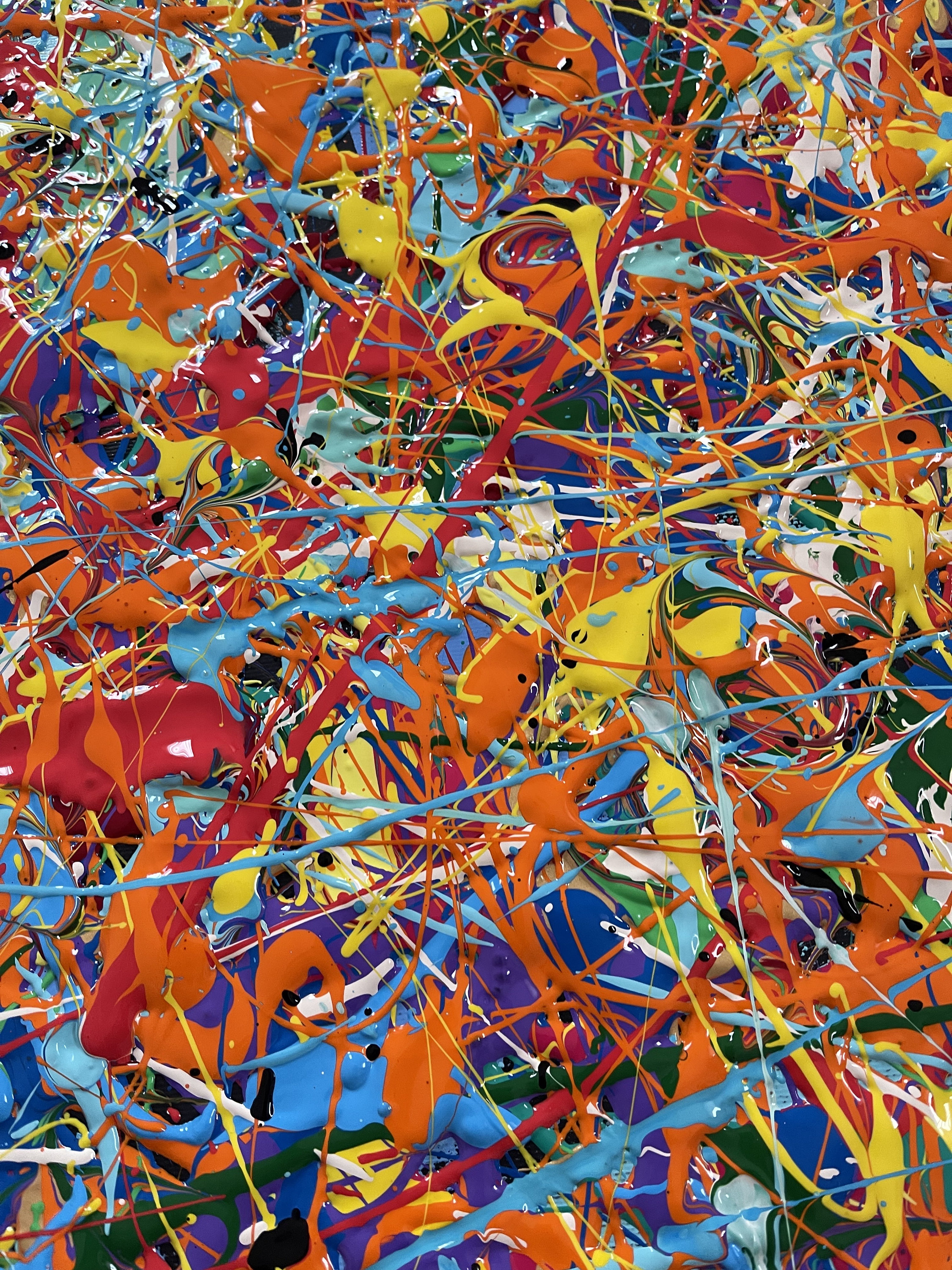 Abstract Jackson Pollock Inspired Art, Jackson Pollock Large Artwork ...