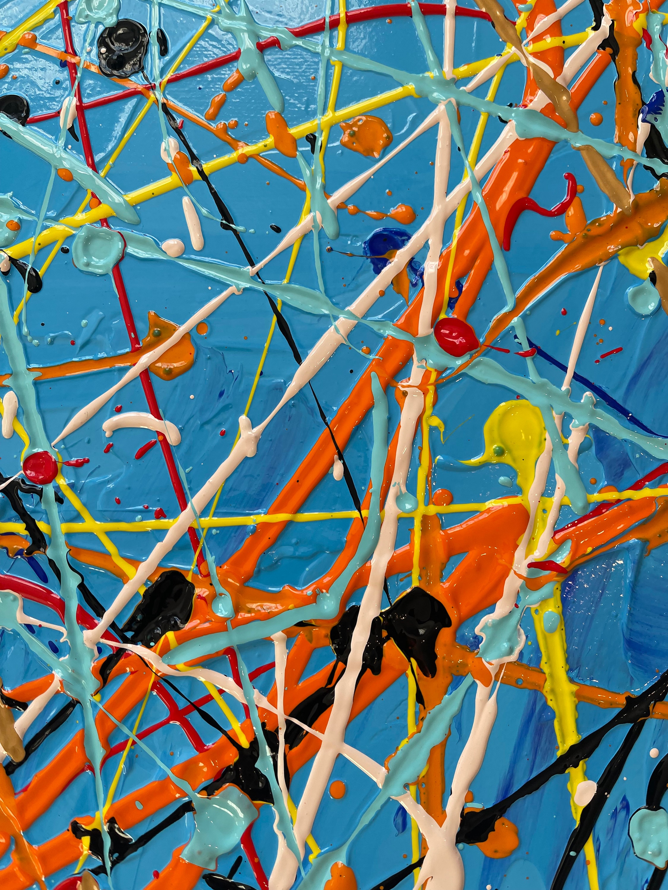 Abstract Jackson Pollock Inspired Art, Jackson Pollock Large Artwork ...