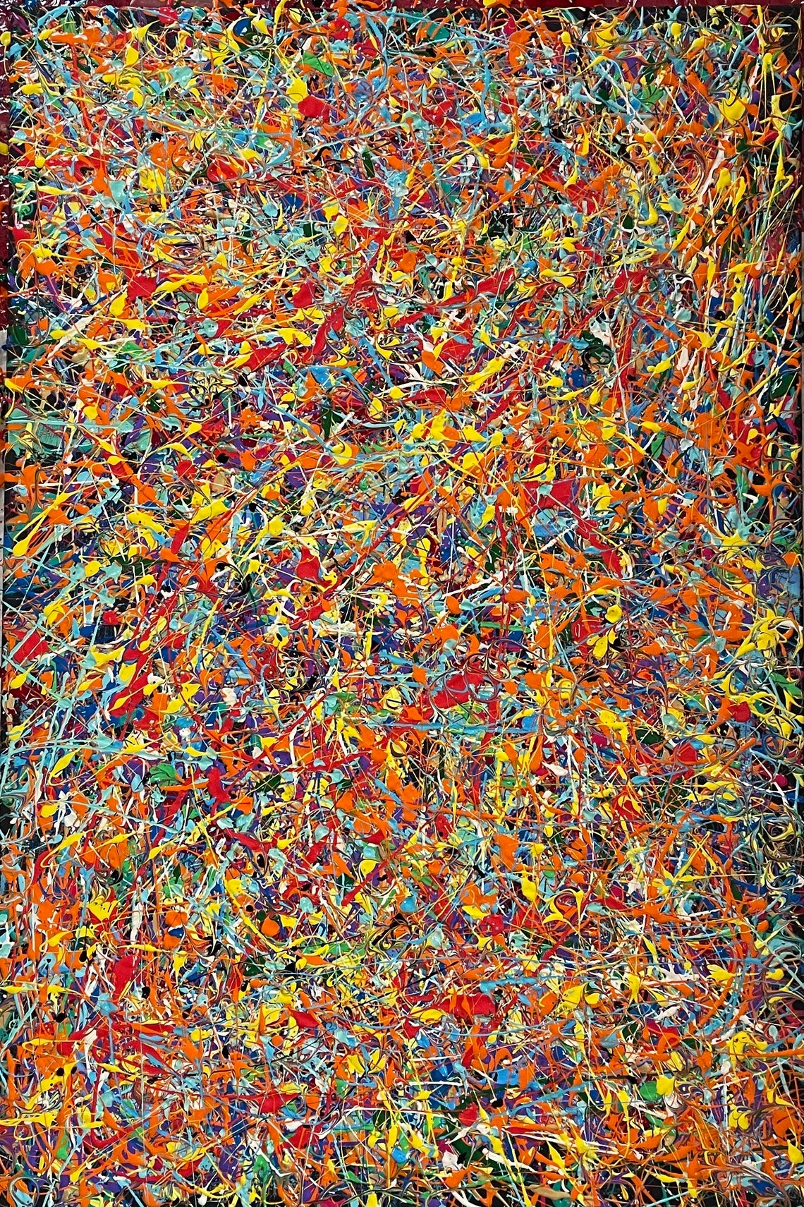 Abstract Jackson Pollock Inspired Art, Jackson Pollock Large Artwork ...