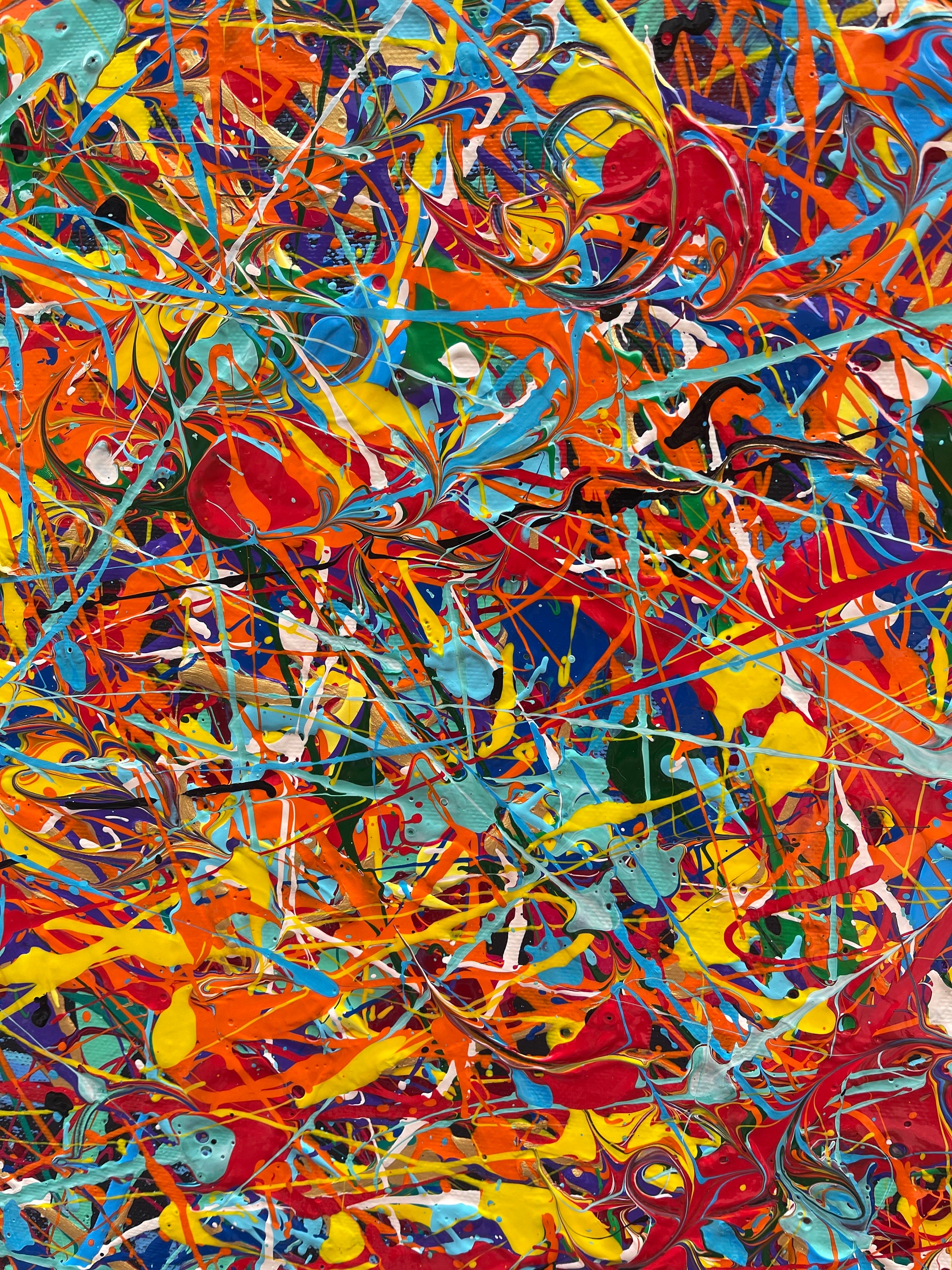 Abstract Jackson Pollock Inspired Art, Jackson Pollock Large Artwork ...