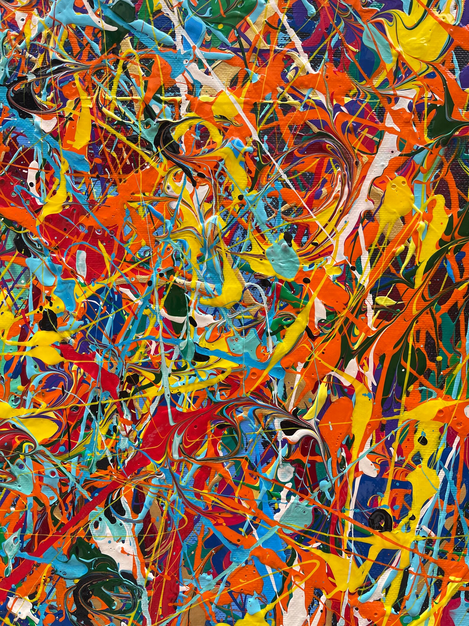 Abstract Jackson Pollock Inspired Art, Jackson Pollock Large Artwork ...