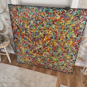 Abstract Jackson Pollock Inspired Art, Jackson Pollock Large Artwork ...