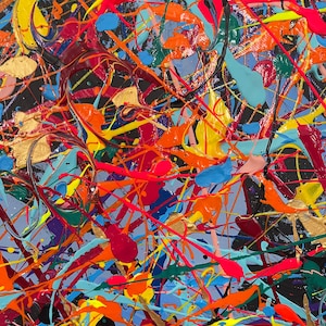Abstract Jackson Pollock Inspired Art, Jackson Pollock Large Artwork ...