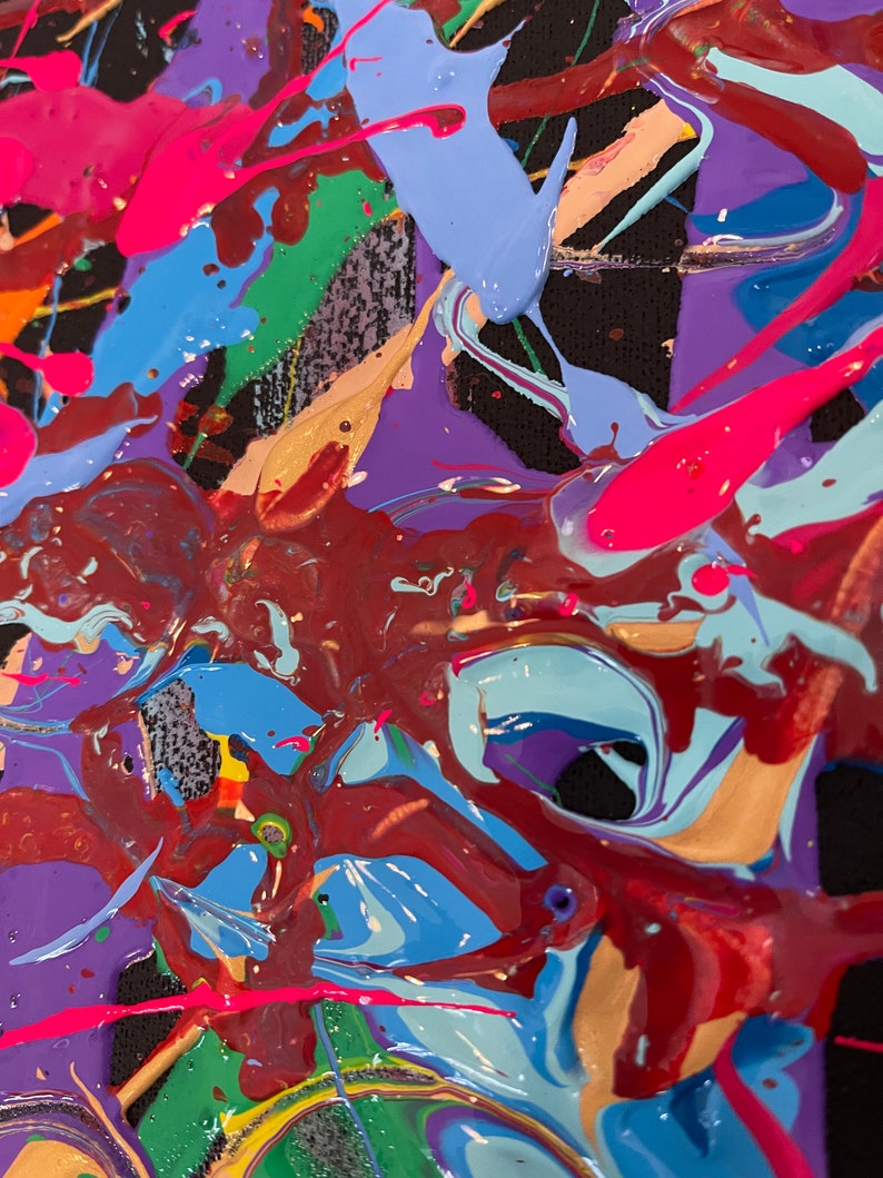 Abstract Jackson Pollock Inspired Art Jackson Pollock Large | Etsy