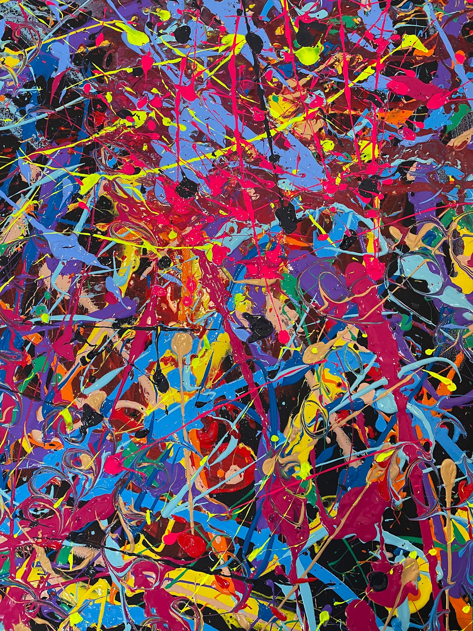 Abstract Jackson Pollock Inspired Art Jackson Pollock Large - Etsy