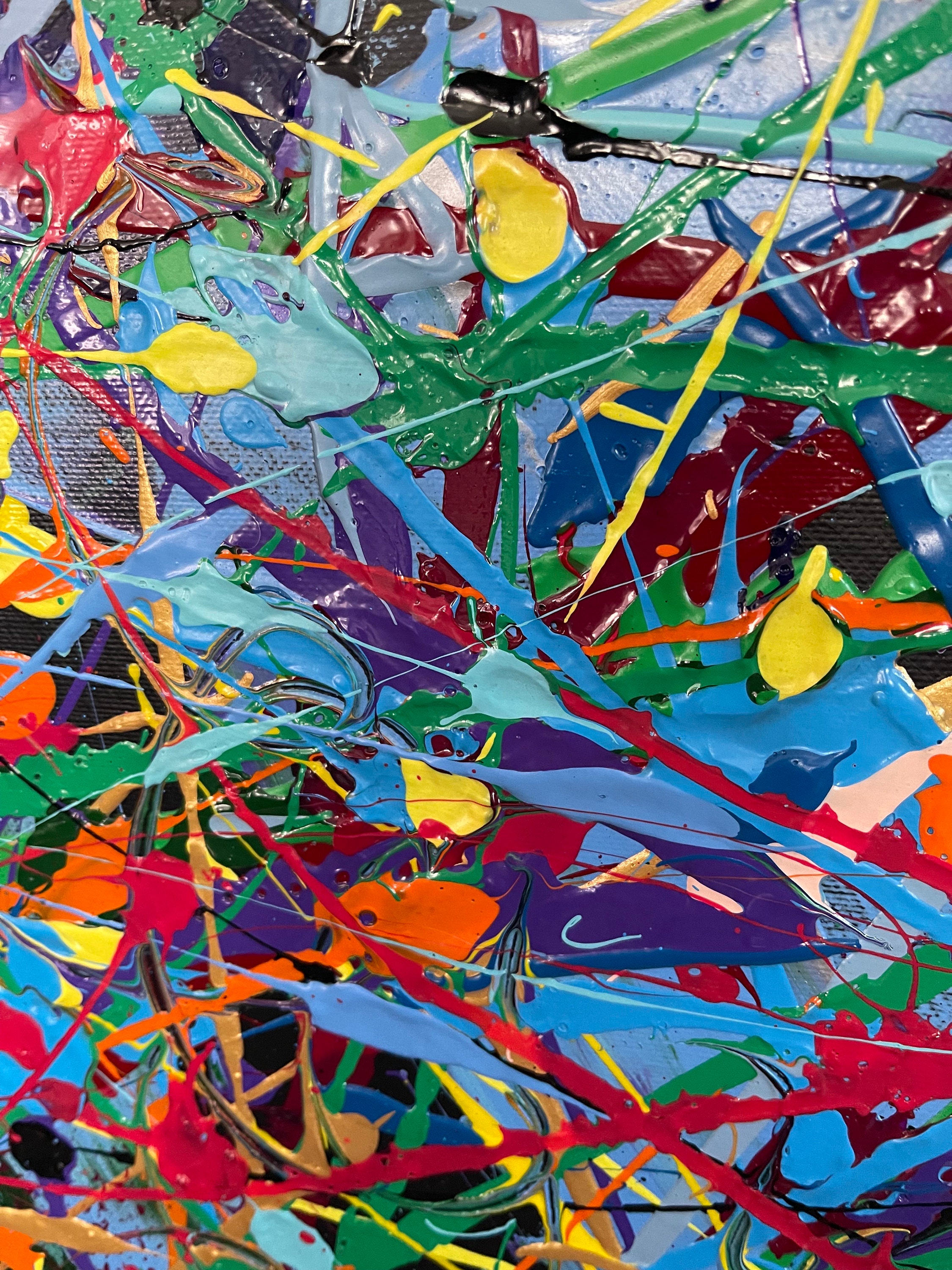 Abstract Jackson Pollock Inspired Art, Jackson Pollock Large Artwork ...