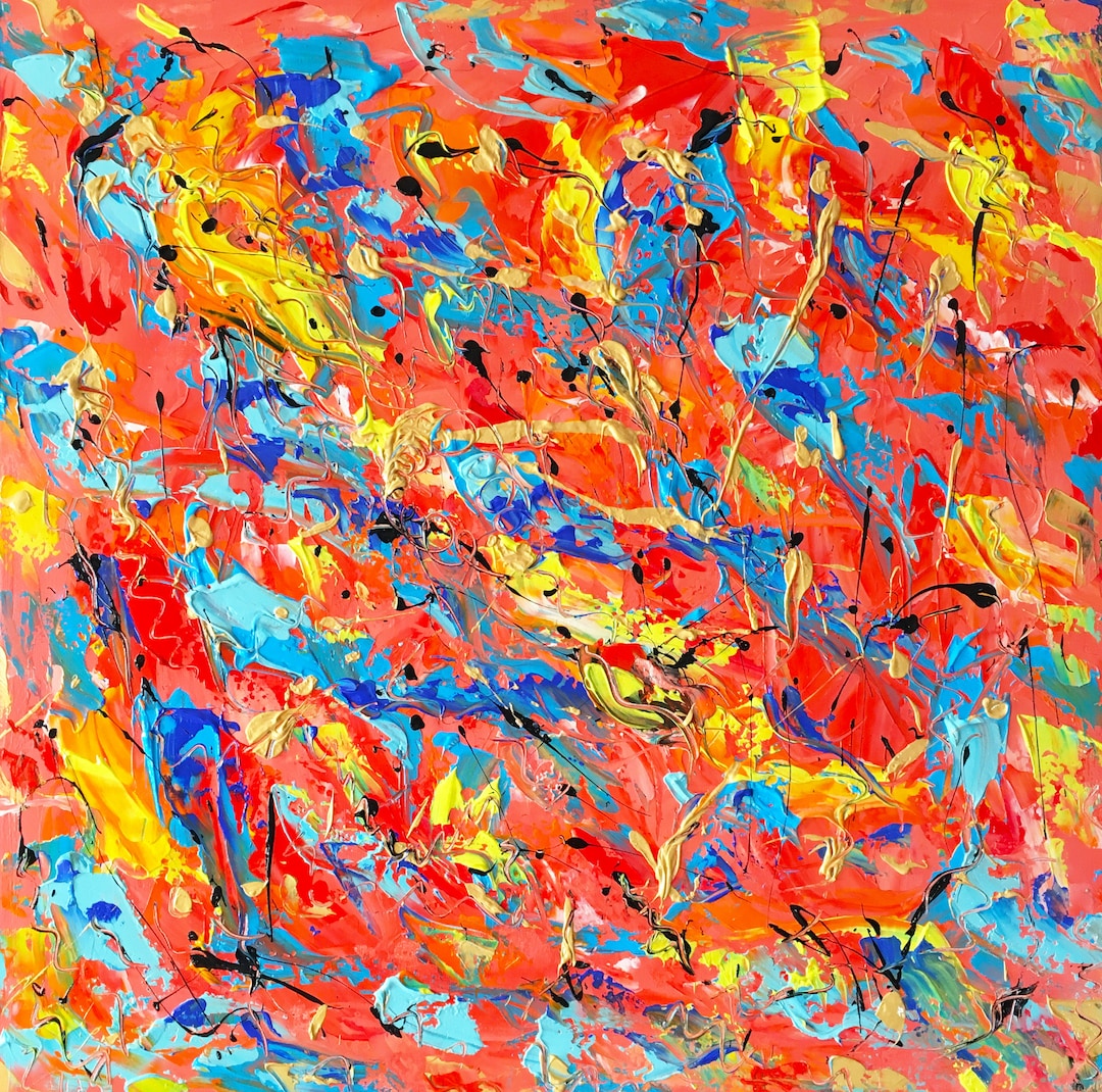 Jackson Pollock Inspired Art, Jackson Pollock Large Artwork, Jackson ...