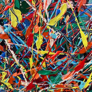 Abstract Jackson Pollock Inspired Art, Jackson Pollock Large Artwork ...