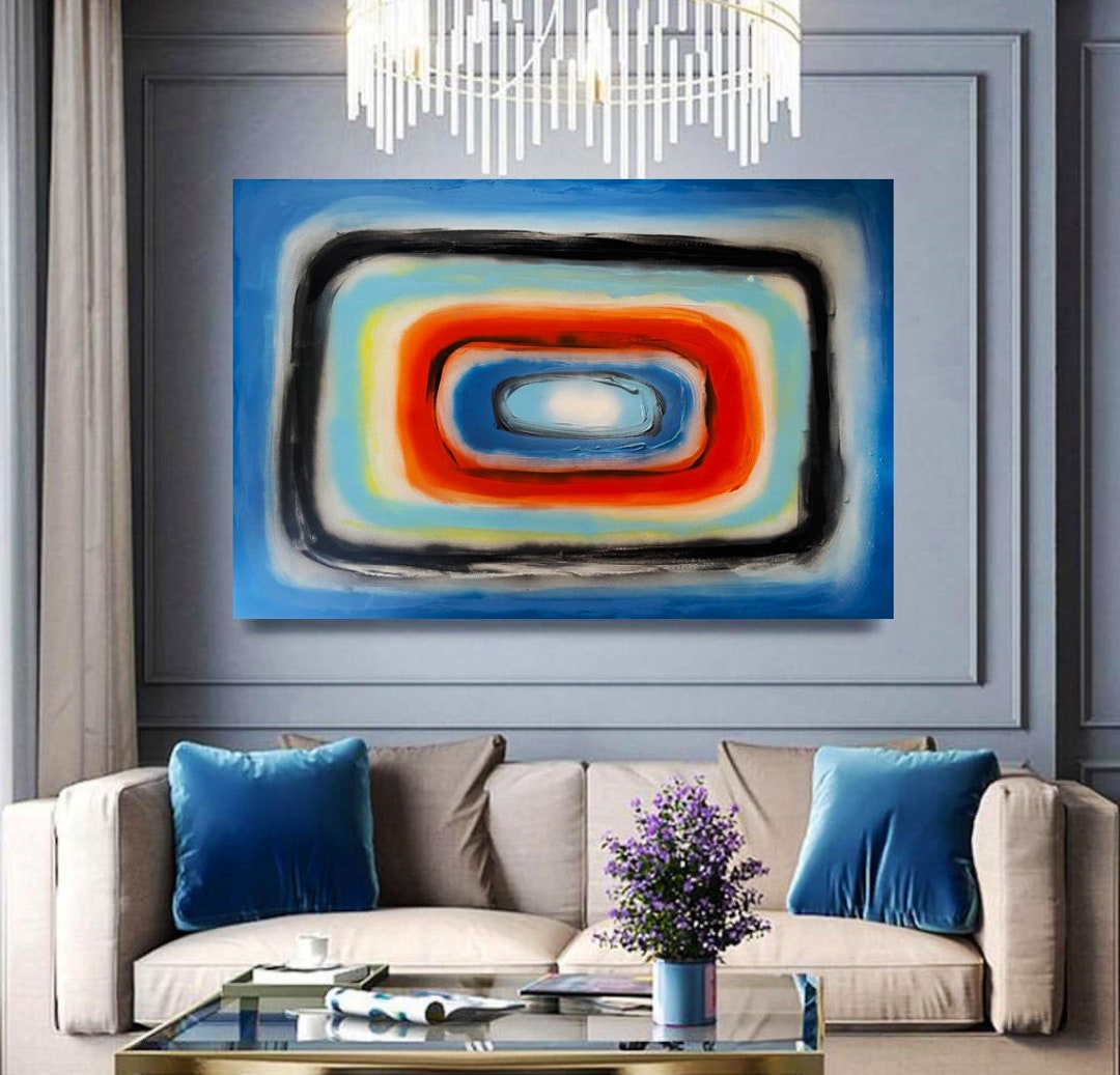 Wojciech Fangor Style Art Abstract Painting Original Acrylic Fangor ...