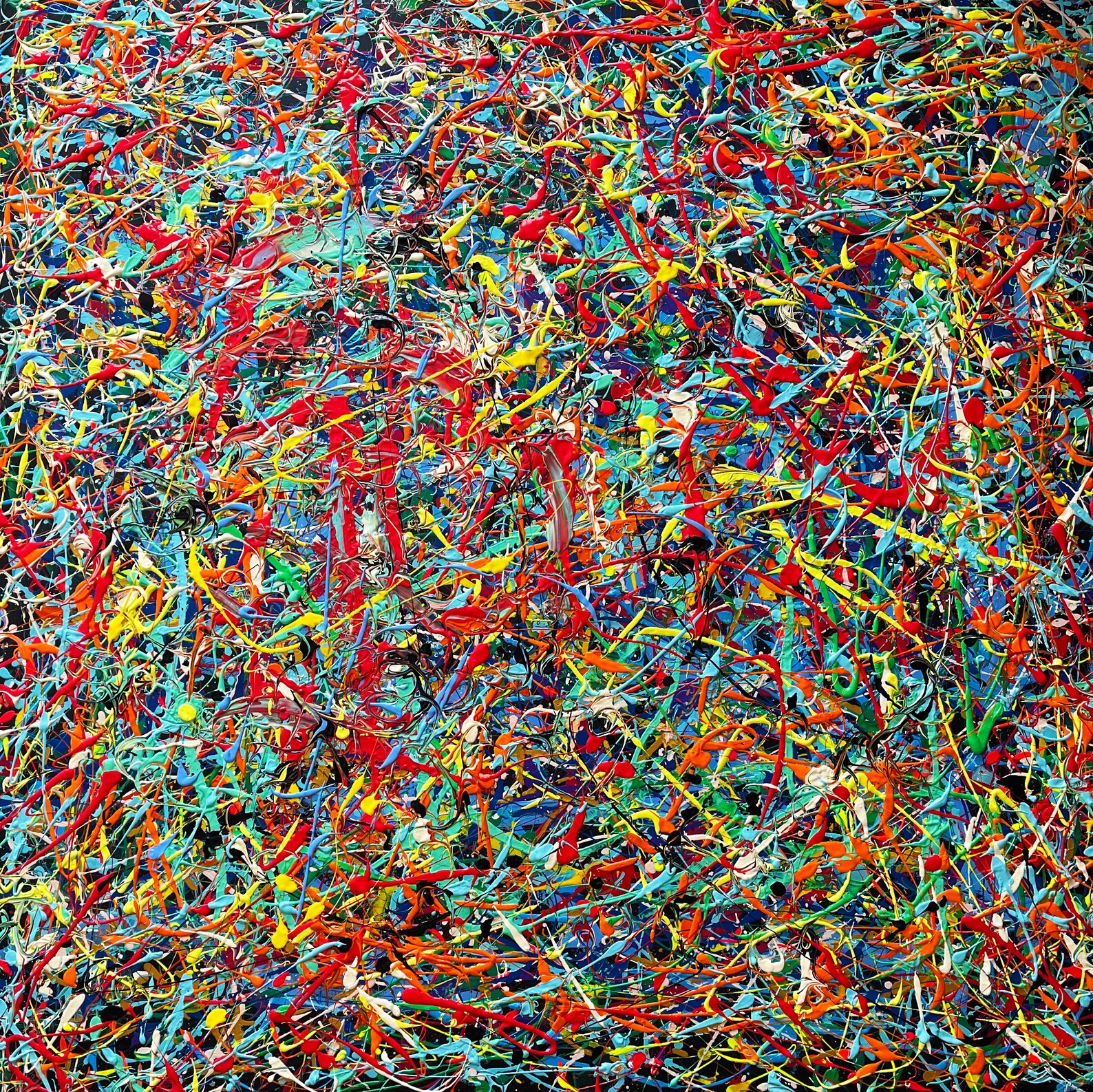 Abstract Jackson Pollock Inspired Art, Jackson Pollock Large Artwork ...