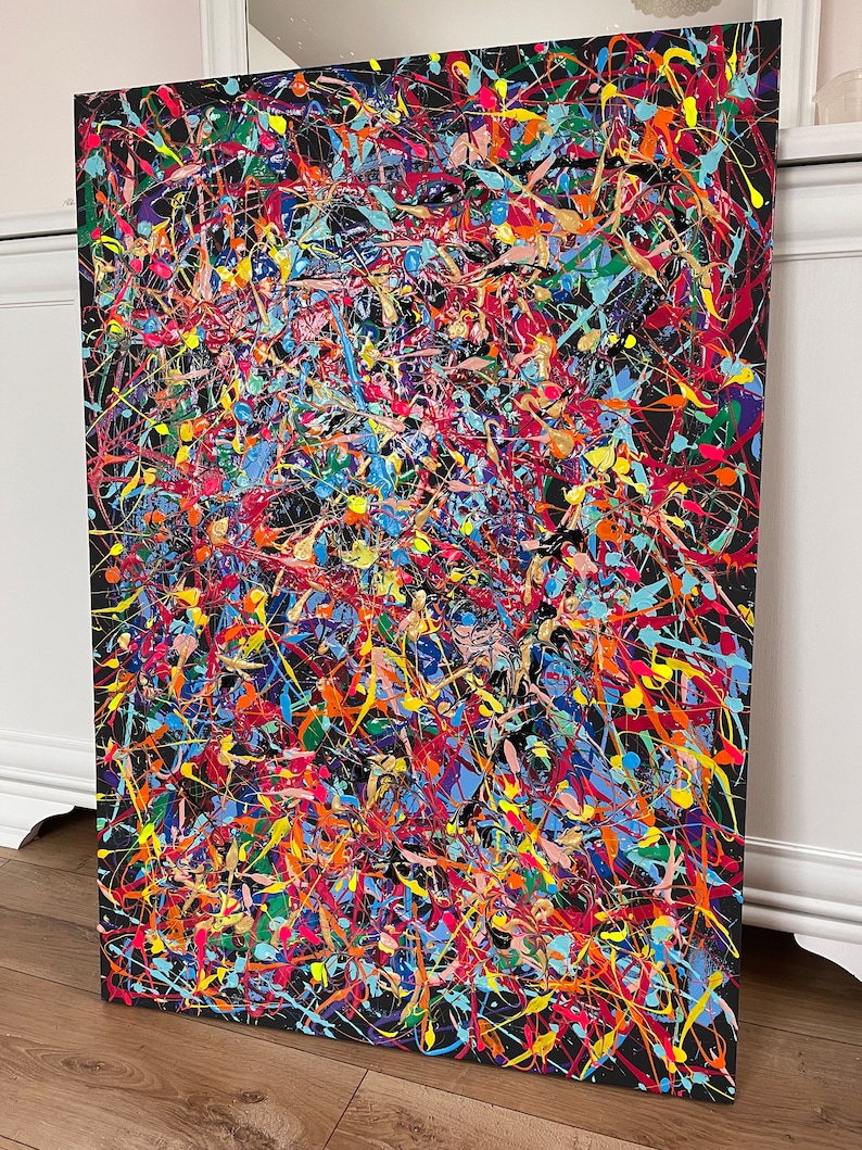 Abstract Jackson Pollock Inspired Art Jackson Pollock Large - Etsy