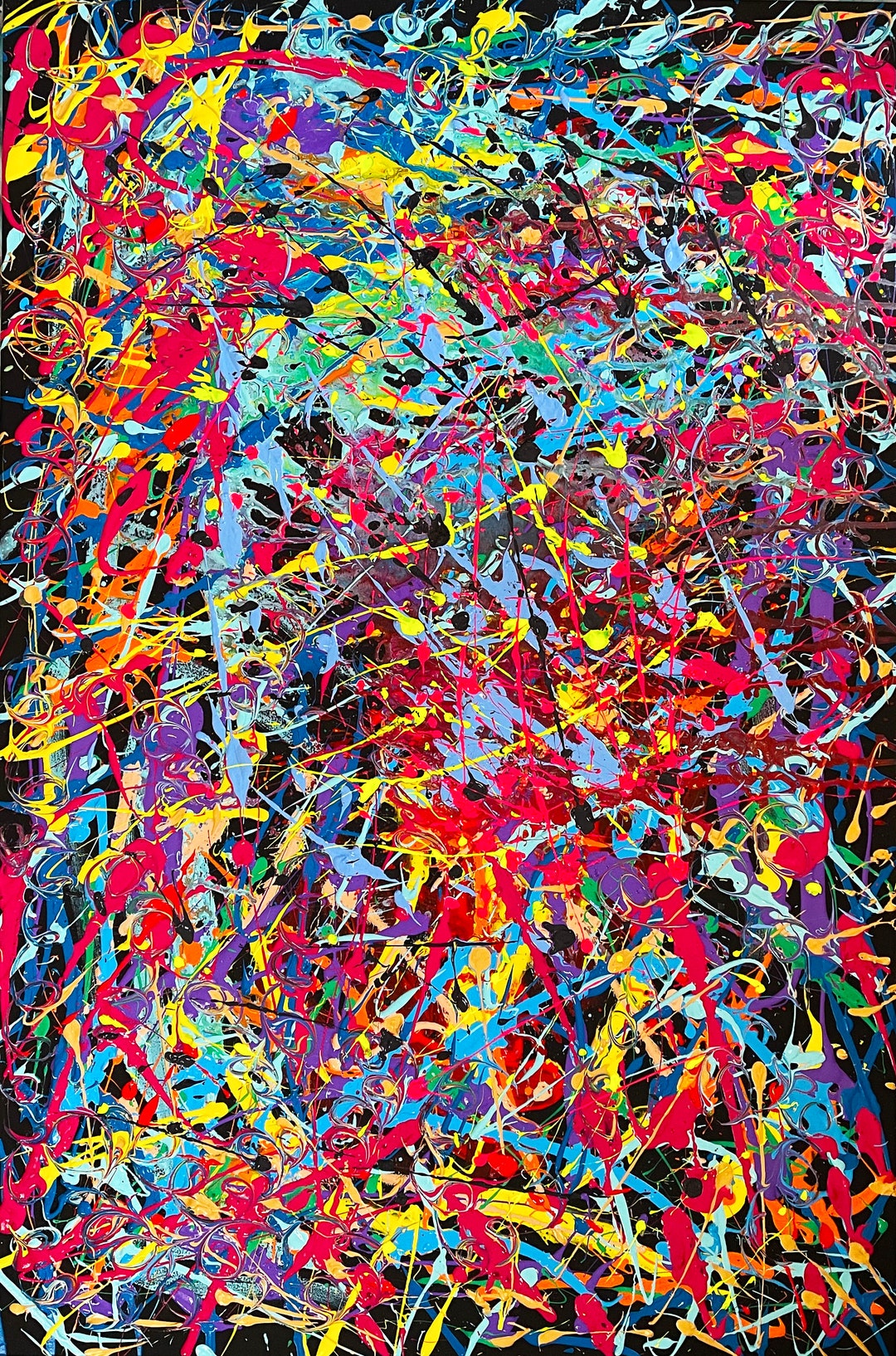 Abstract Jackson Pollock Inspired Art, Jackson Pollock Large Abstract Jackson Pollock Inspired Art, Jackson Pollock Large