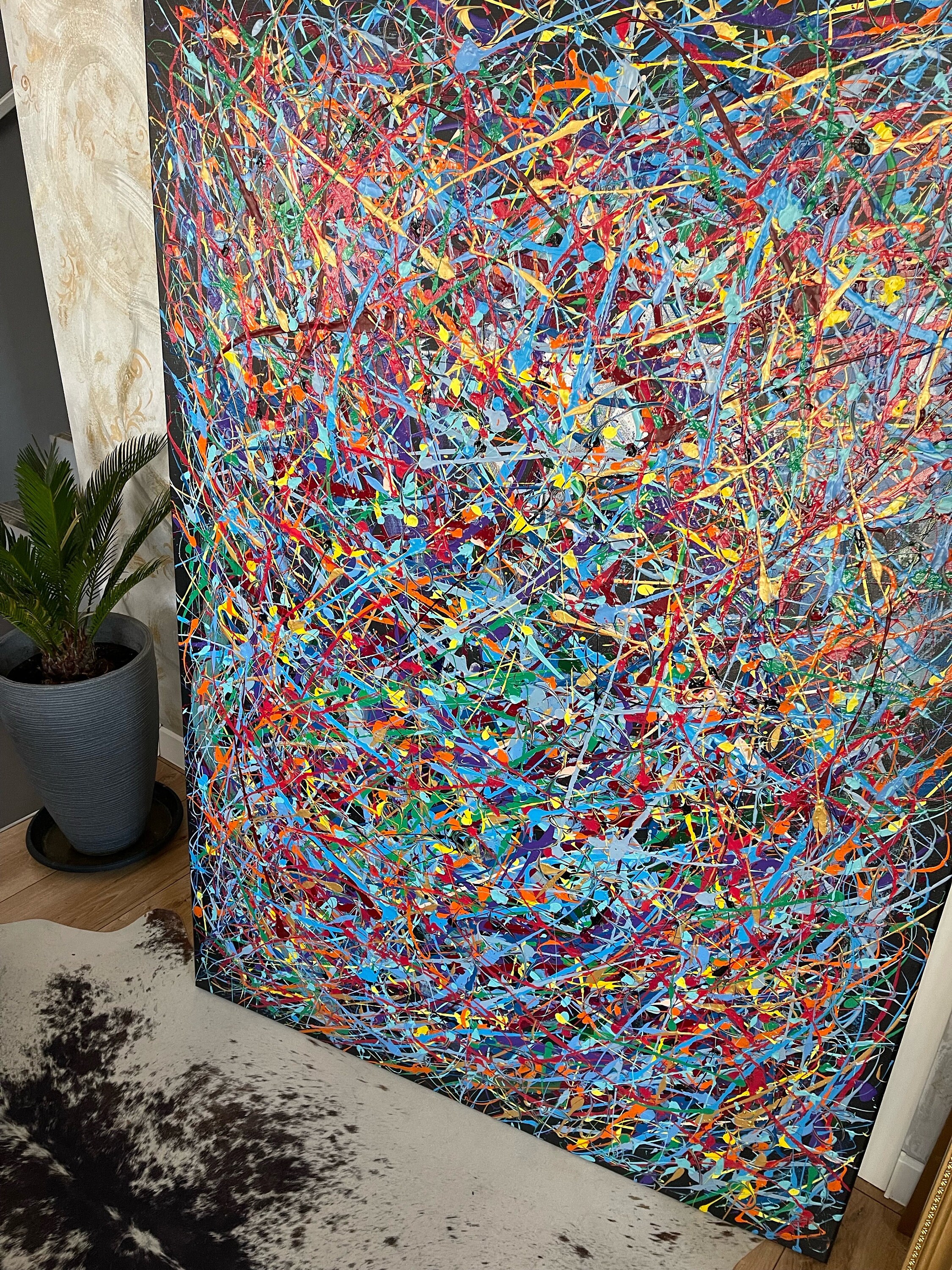 Abstract Jackson Pollock Inspired Art, Jackson Pollock Large Artwork ...