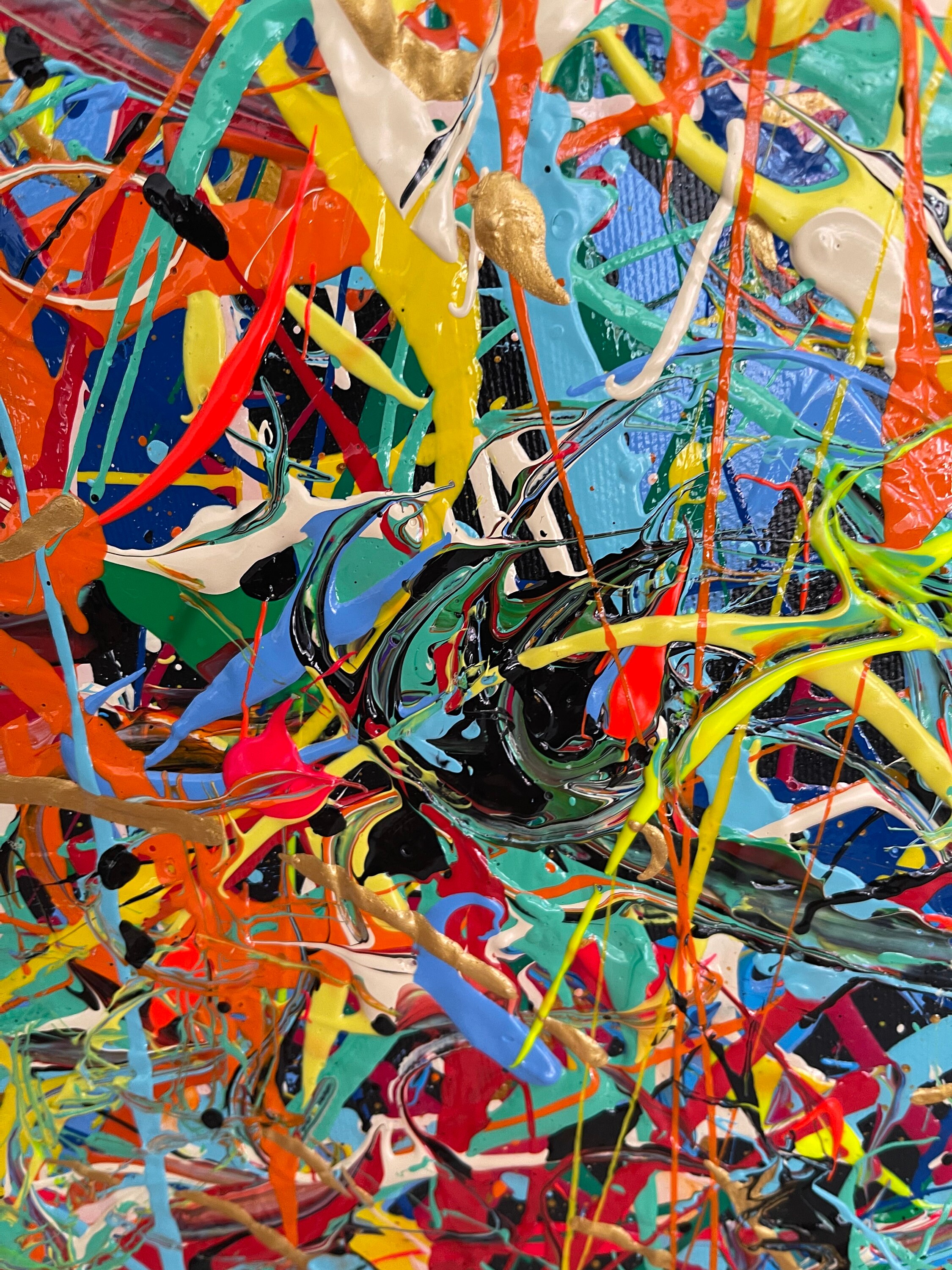 Abstract Jackson Pollock Inspired Art, Jackson Pollock Large Artwork ...