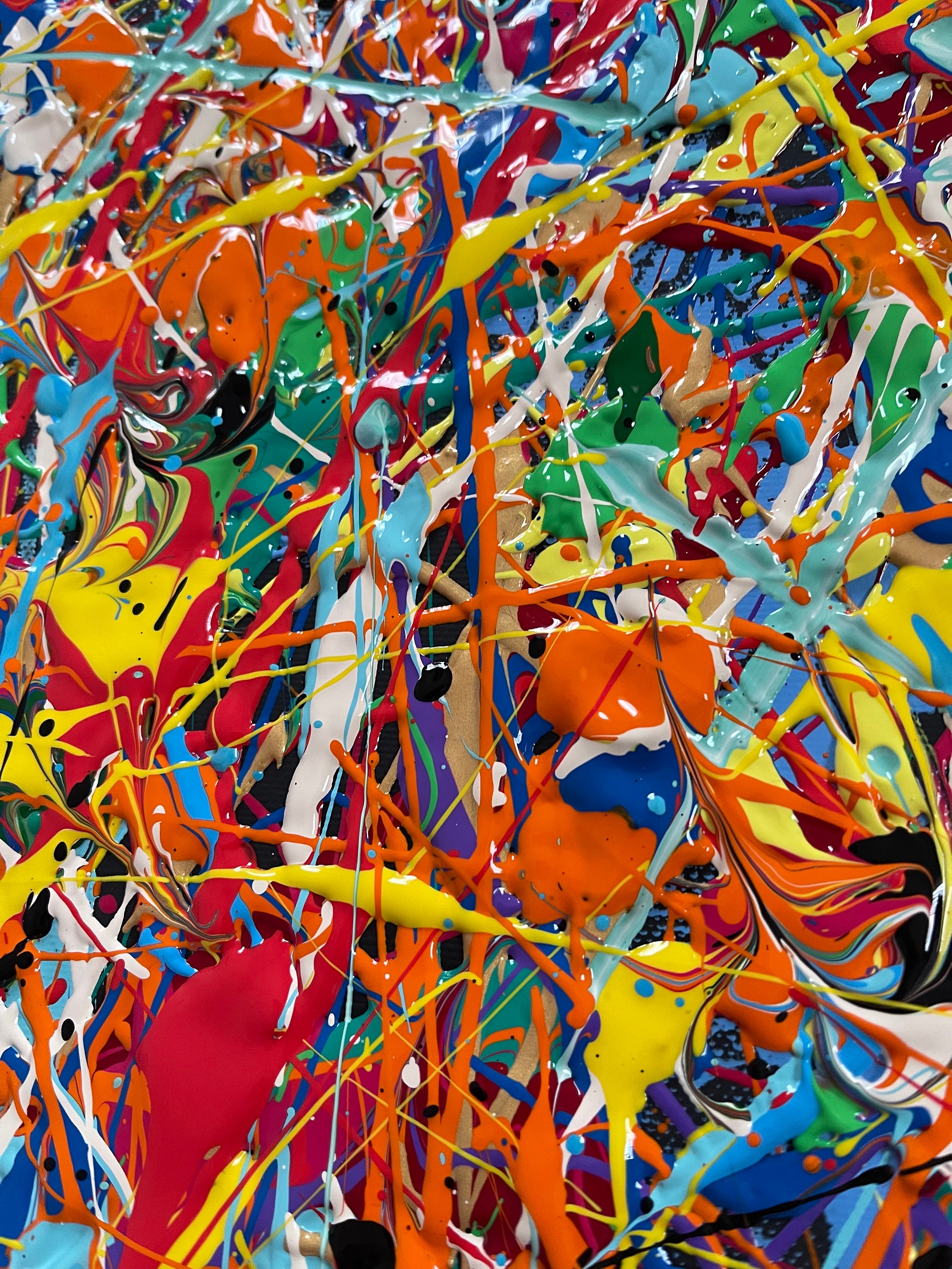 Abstract Jackson Pollock Inspired Art, Jackson Pollock Large Artwork ...