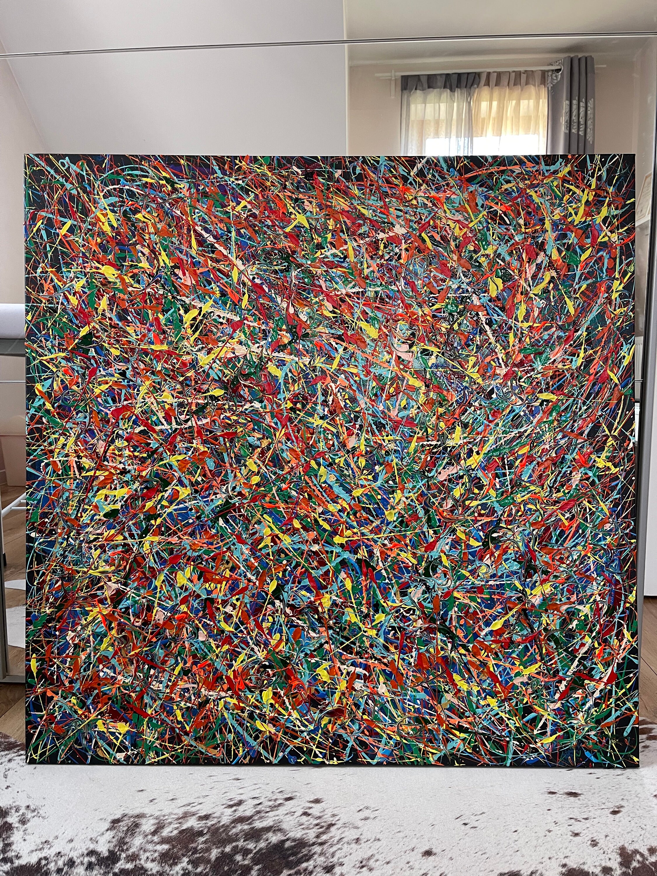 Abstract Jackson Pollock Inspired Art, Jackson Pollock Large Artwork ...