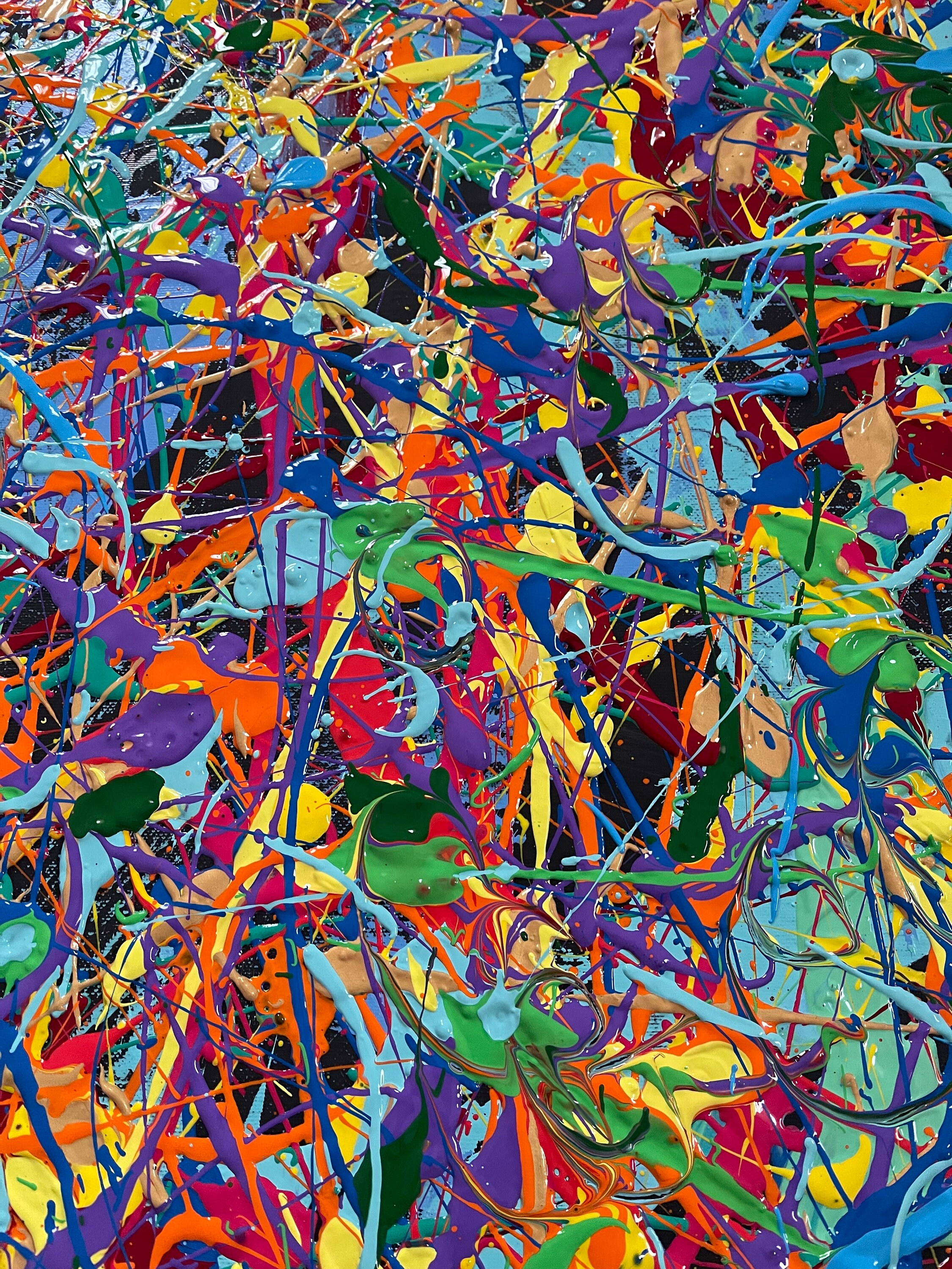 Abstract Jackson Pollock Inspired Art, Jackson Pollock Large Artwork ...