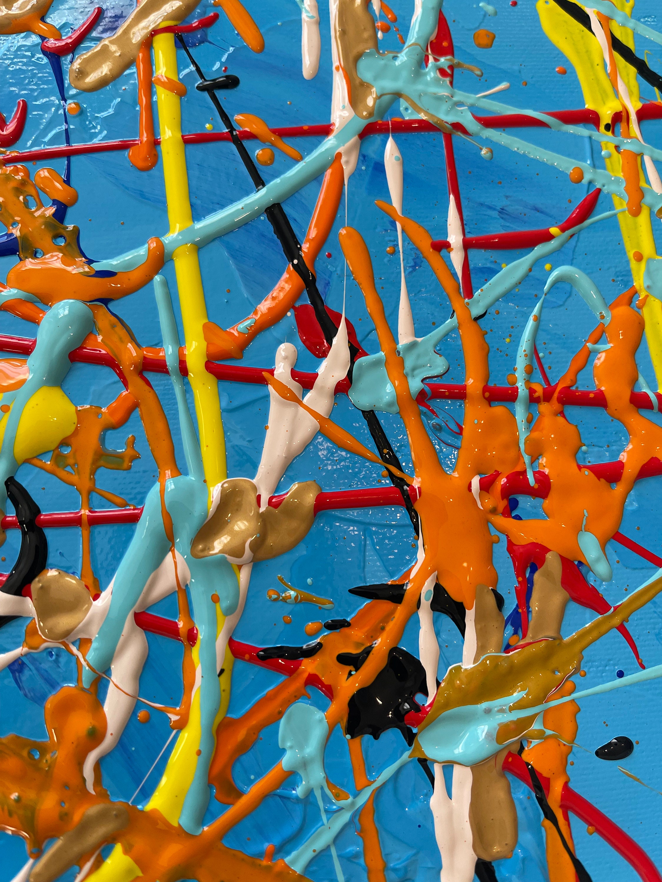 Abstract Jackson Pollock Inspired Art, Jackson Pollock Large Artwork ...