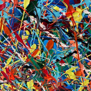 Abstract Jackson Pollock Inspired Art, Jackson Pollock Large Artwork ...