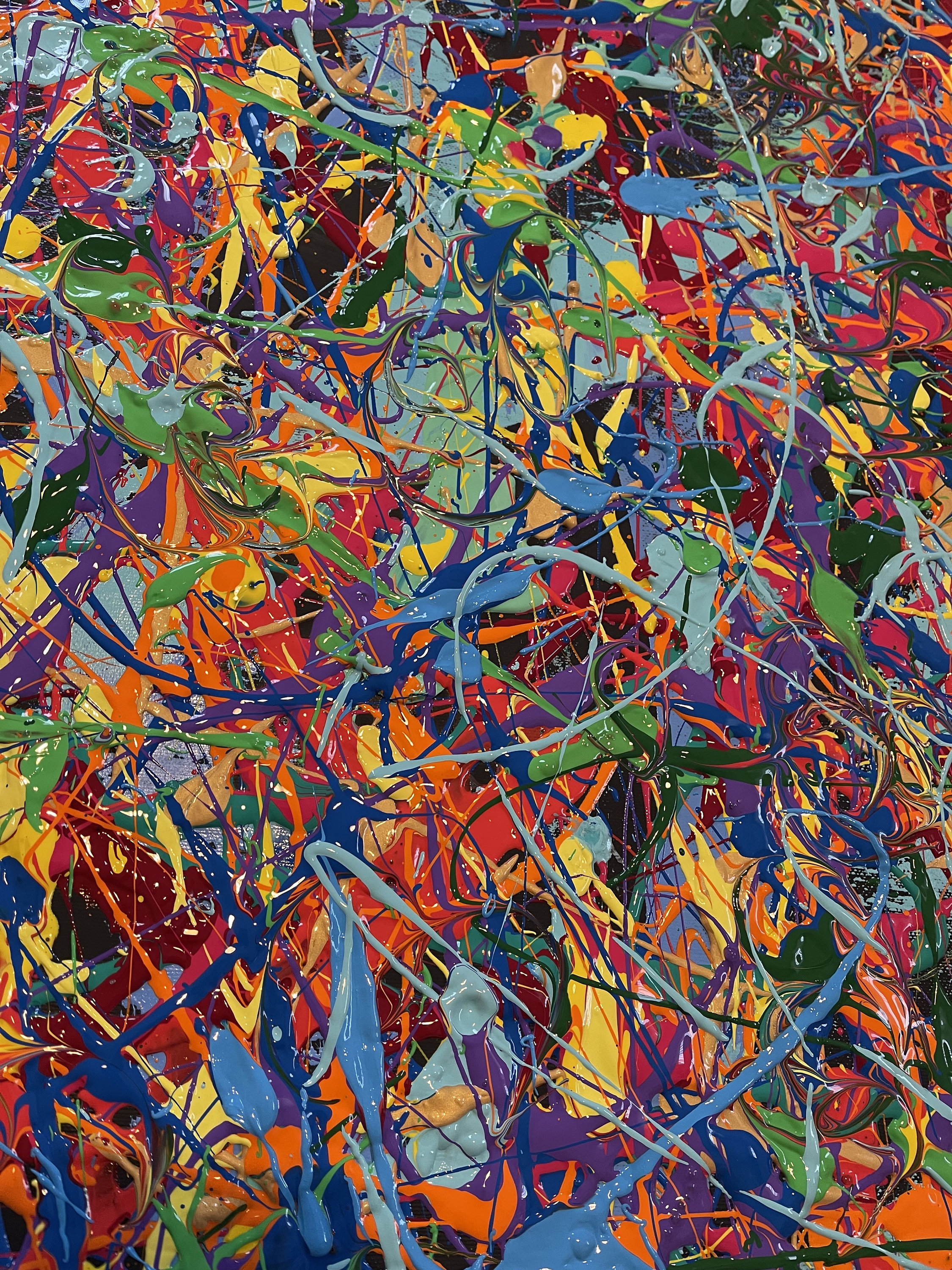 Abstract Jackson Pollock Inspired Art, Jackson Pollock Large Artwork ...