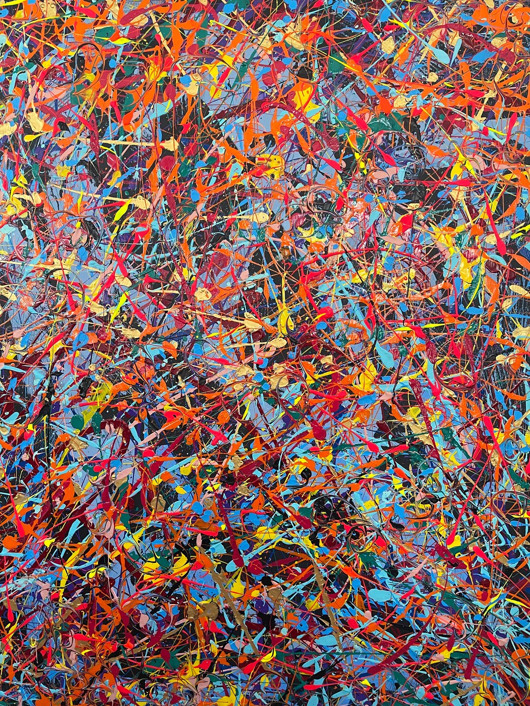 Abstract Jackson Pollock Inspired Art, Jackson Pollock Large Artwork ...