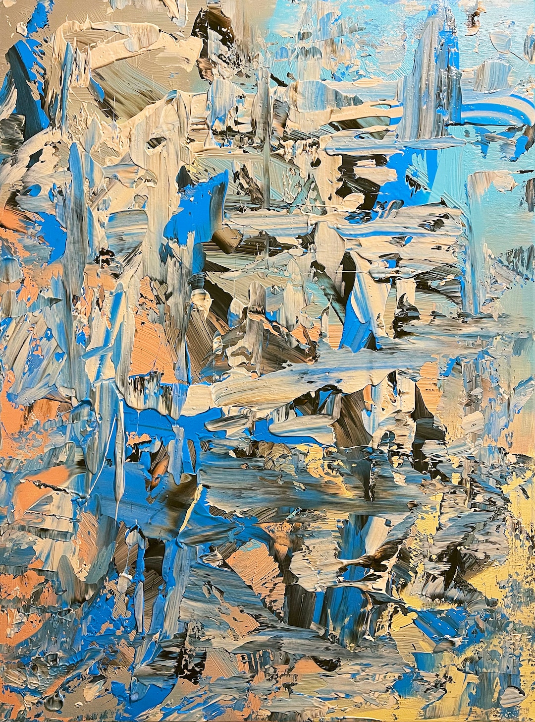 Abstract Jackson Pollock Oil Painti, Original Oil Canvas, Winter ...