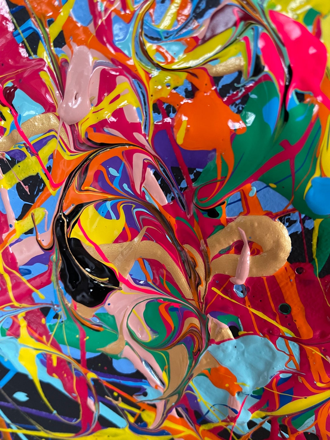 Abstract Jackson Pollock Inspired Art, Jackson Pollock Large Artwork ...