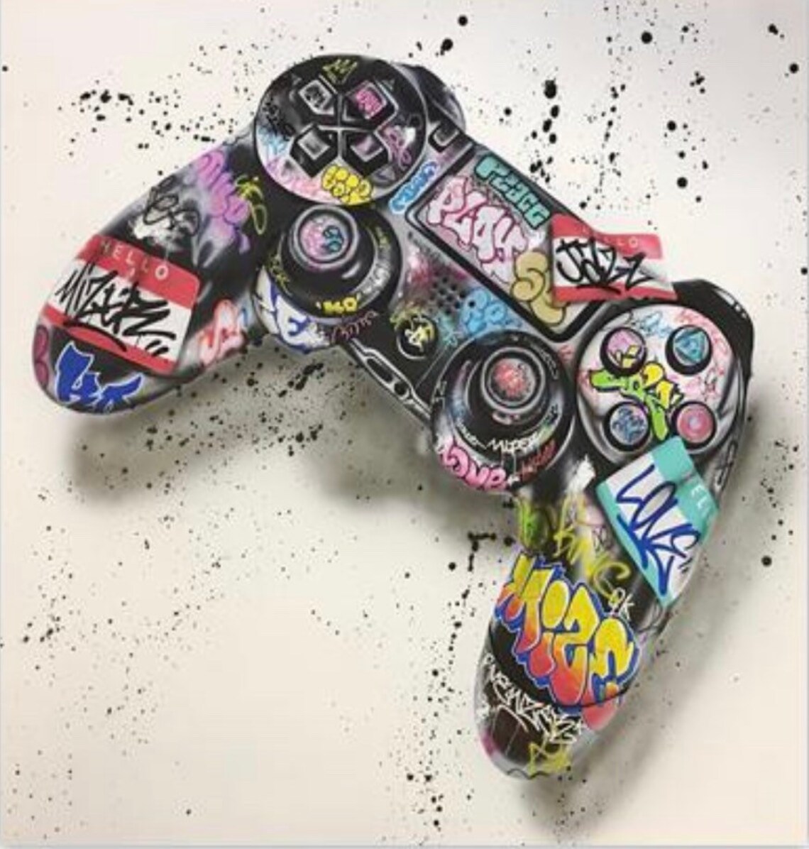 Graffiti Style Abstract Art 'PlayStation Controller' | Etsy