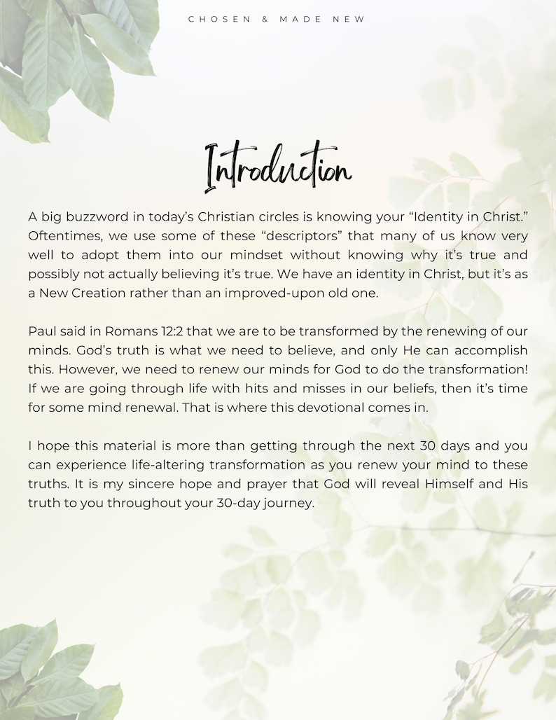 30-day Christian Devotional: Identity in Christ Bible Study (digital ...