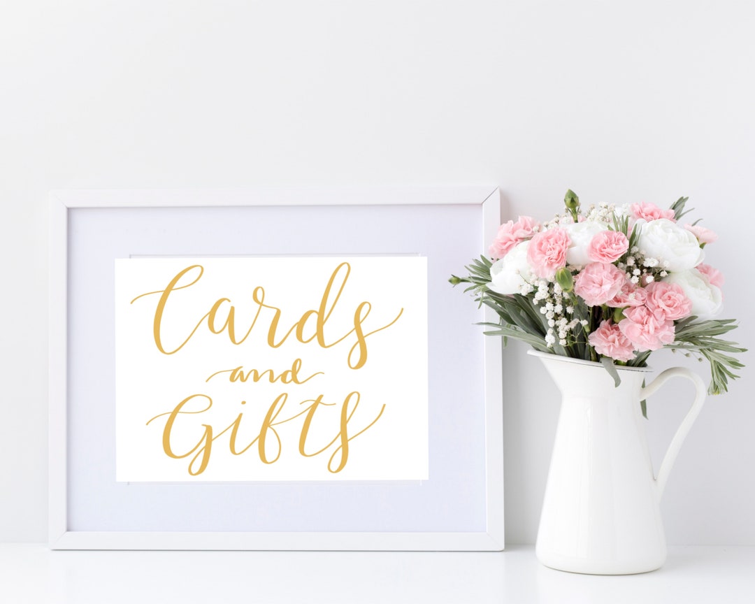 Cards and Gifts | Wedding Sign | Print | Instant Download - Etsy