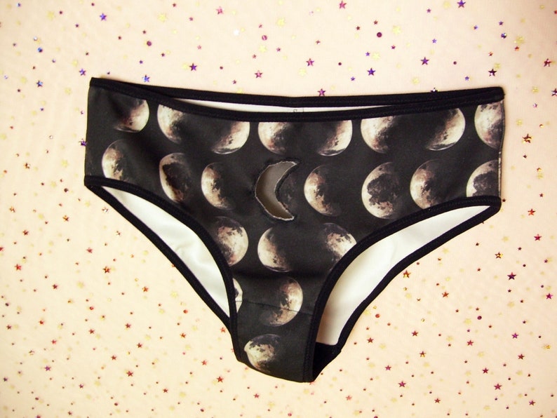 Lunar Phases Cutout Bikini Panties MTO S M L XL Moon - Etsy