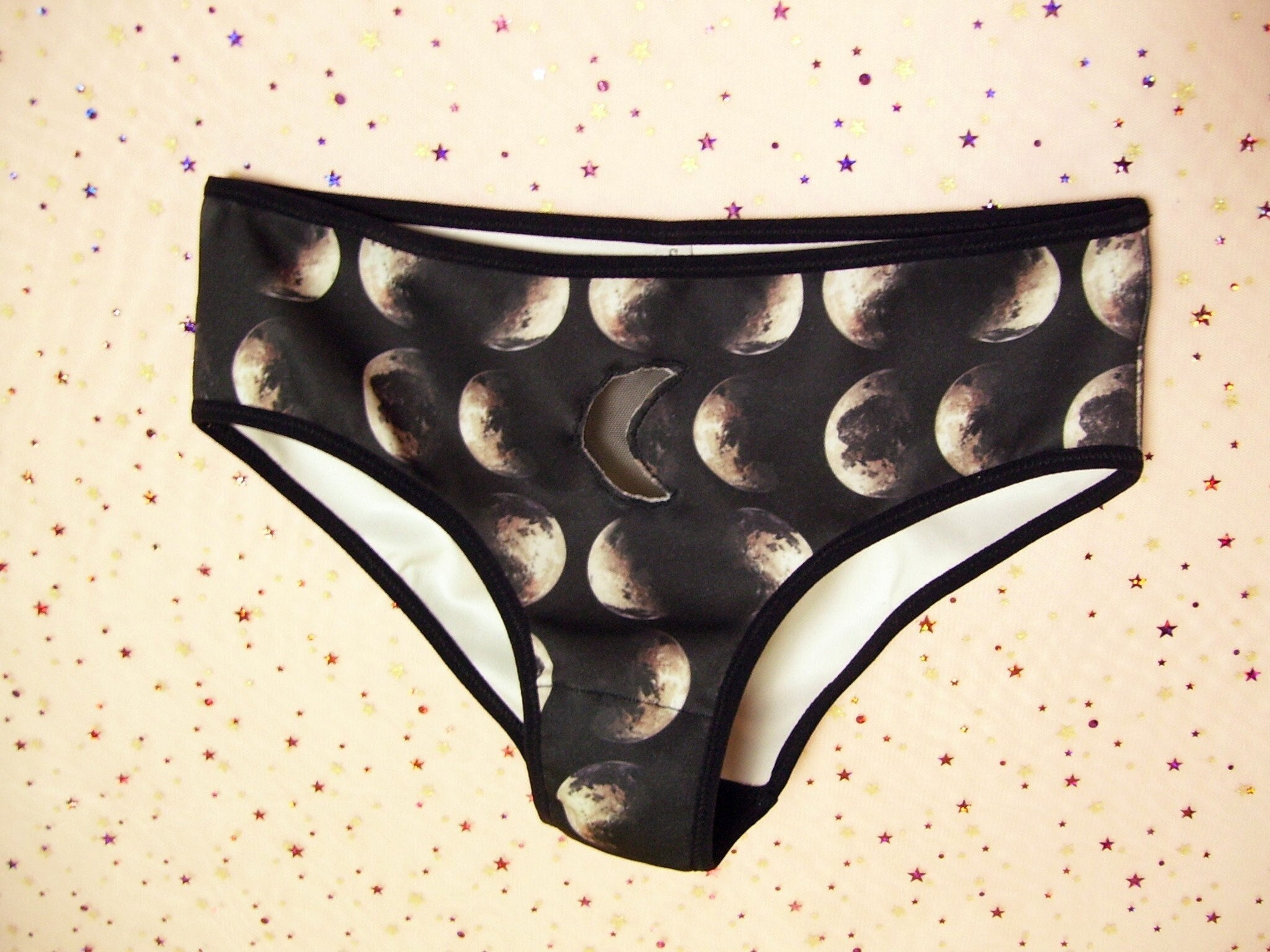 Lunar Phases Cutout Bikini Panties MTO S M L XL Moon - Etsy
