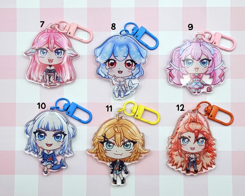 Vtuber Keychains 2 Inch - Etsy