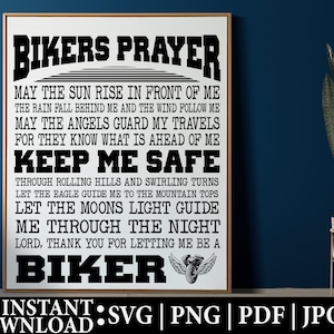 Biker's Prayer Svg, Motorcycle Png, Motorcycle SVG, Bike Rider Png ...