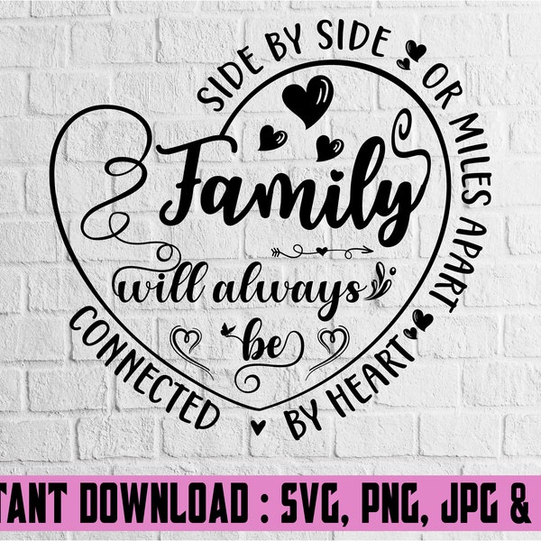 Side by Side or Miles Apart Family Will Be Always Be Connected by Heart ...