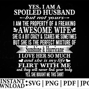 Spoiled Husband Svg, Father's Day Svg, Awesome Wife Svg, Beast Within ...