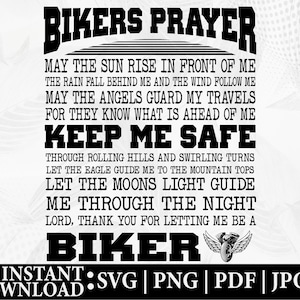 Biker's Prayer Svg, Motorcycle Png, Motorcycle SVG, Bike Rider Png ...