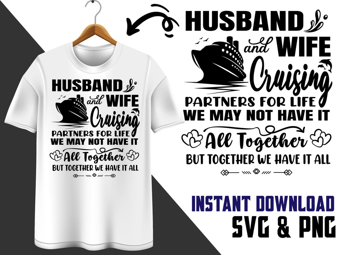 Husband and Wife Cruising Partners for Life Png for Sublimation, Cruise ...